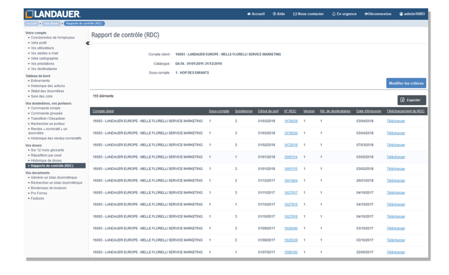 Manage your dosimetry online easily and by yourself!
