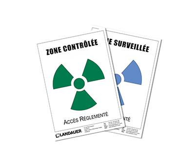 Affiches Zone contrôlée - Zone surveillée - Landauer