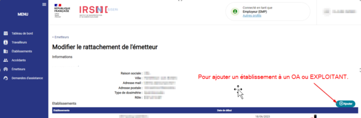 SISERI transmission des résultats des travailleurs classés